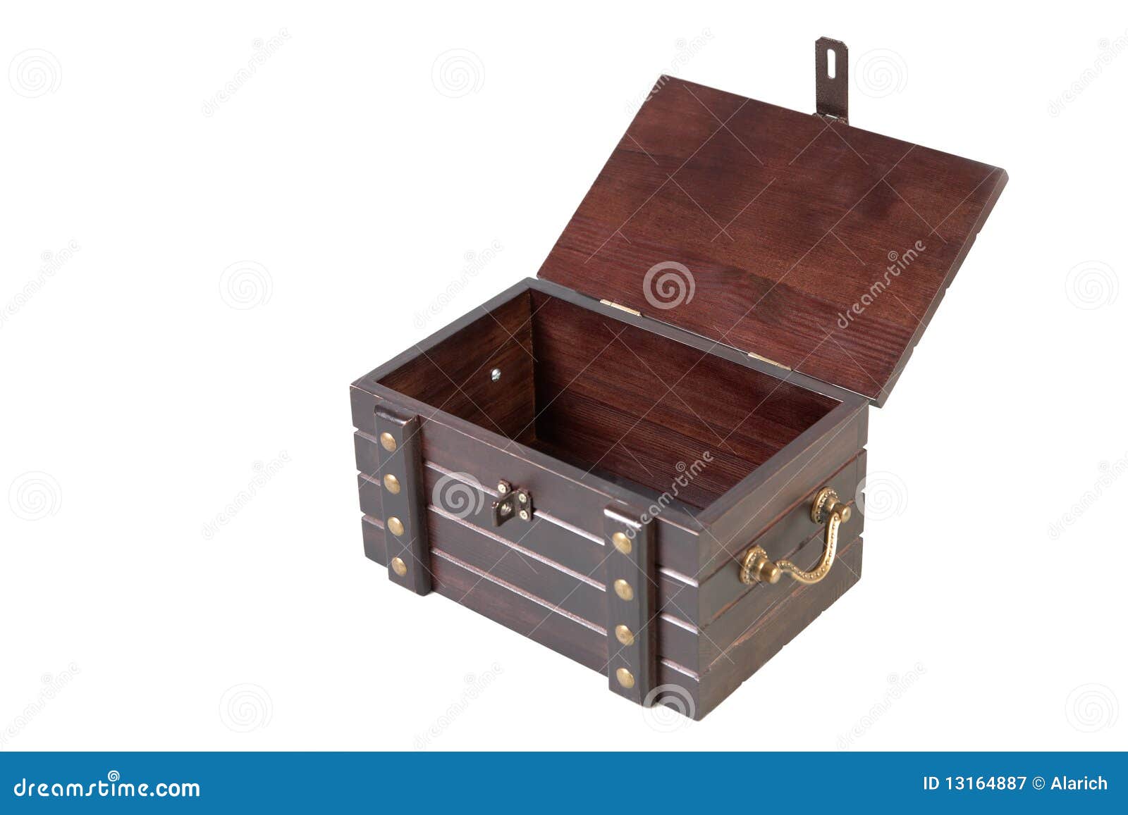 The Open Decorative Chest Isolated Stock Image - Image of lock ...