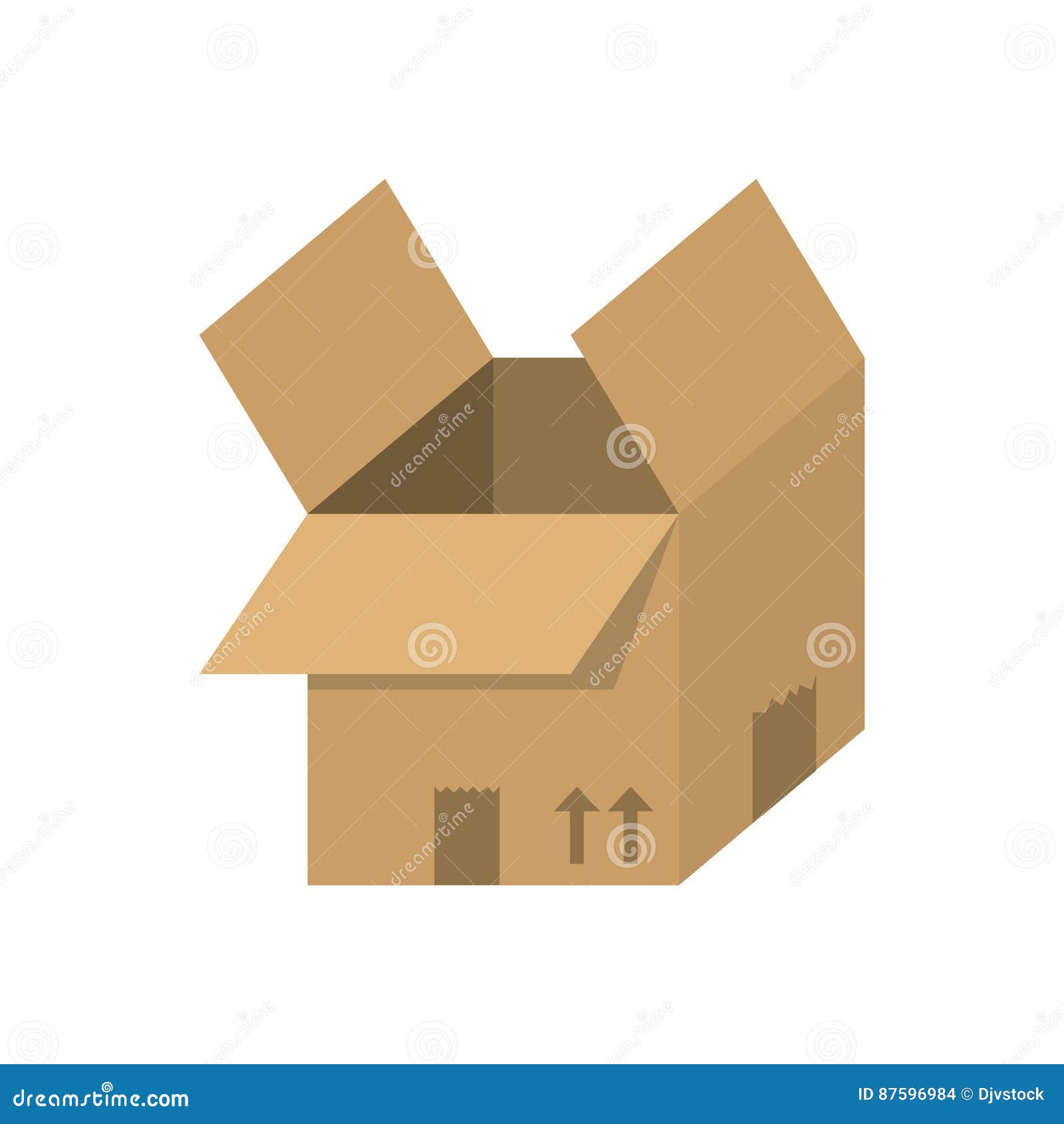 Open delivery box design stock illustration. Illustration of deliver ...