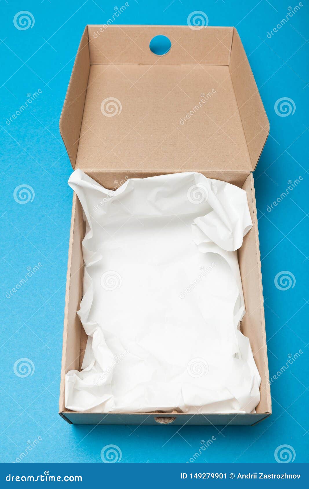 Open Delivery Parcel Box. Brown Cardboard Carton Containers Stock Image ...