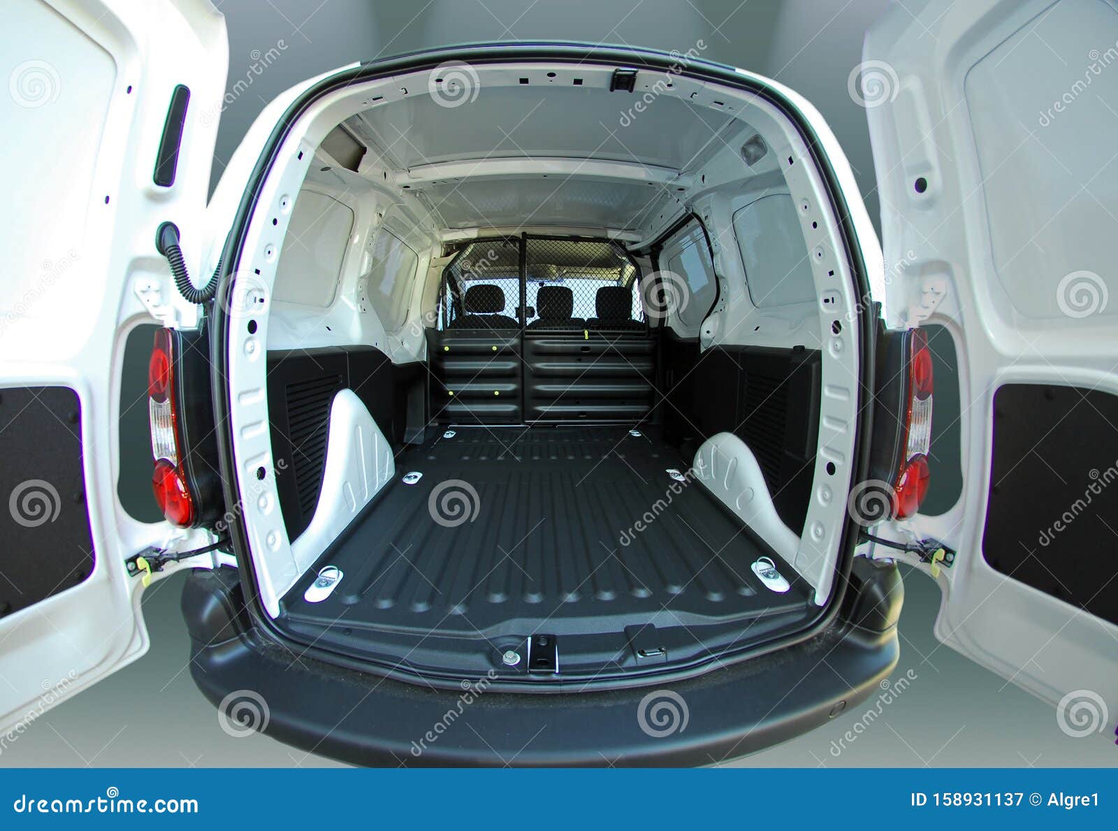 Open delivery van stock image. Image of background, form - 158931137