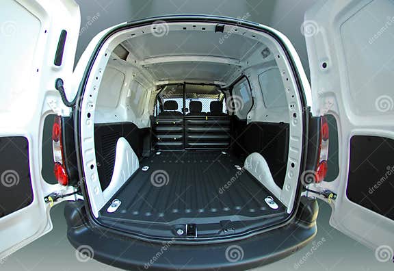 Open delivery van stock image. Image of background, form - 158931137