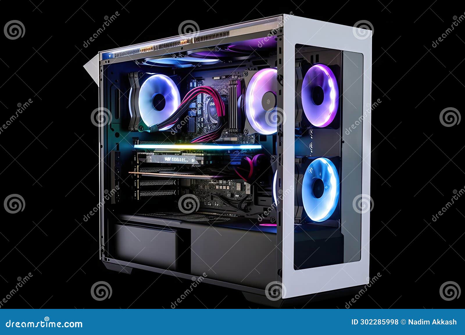 Open Desktop Computer Pc Modify Cooling Version Led Rgb Lighting Show ...