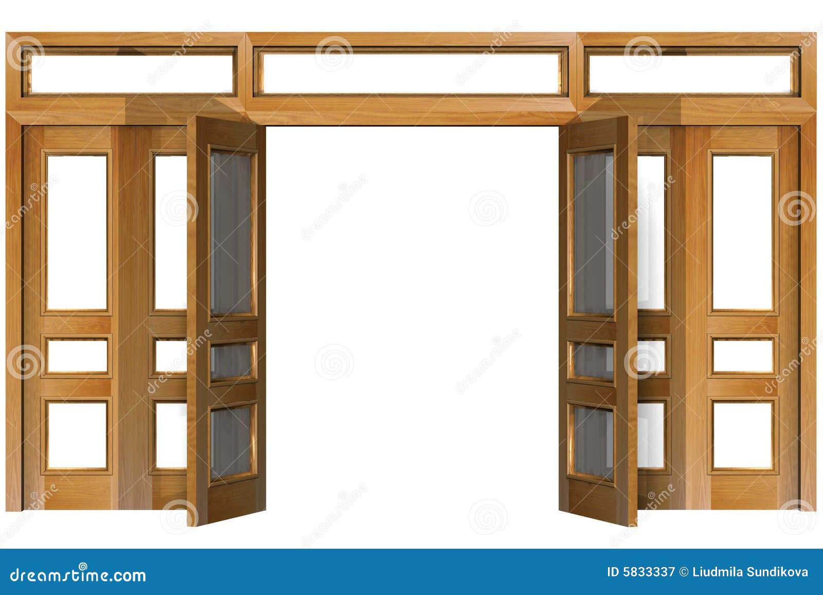 Open Deuren stock illustratie. Illustration of deur, bouw - 5833337