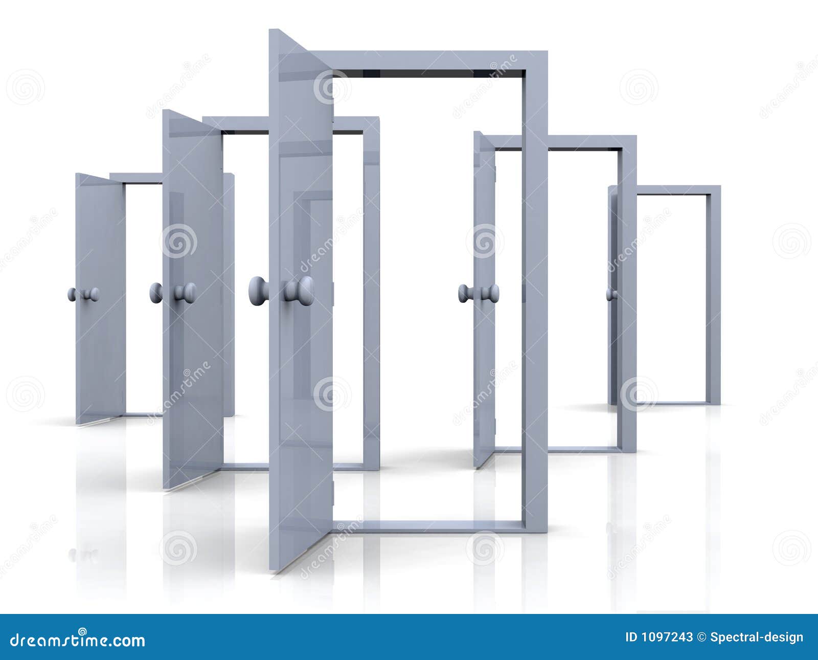 Open Deuren - Mogelijkheden Stock Illustratie - Illustration of kader ...