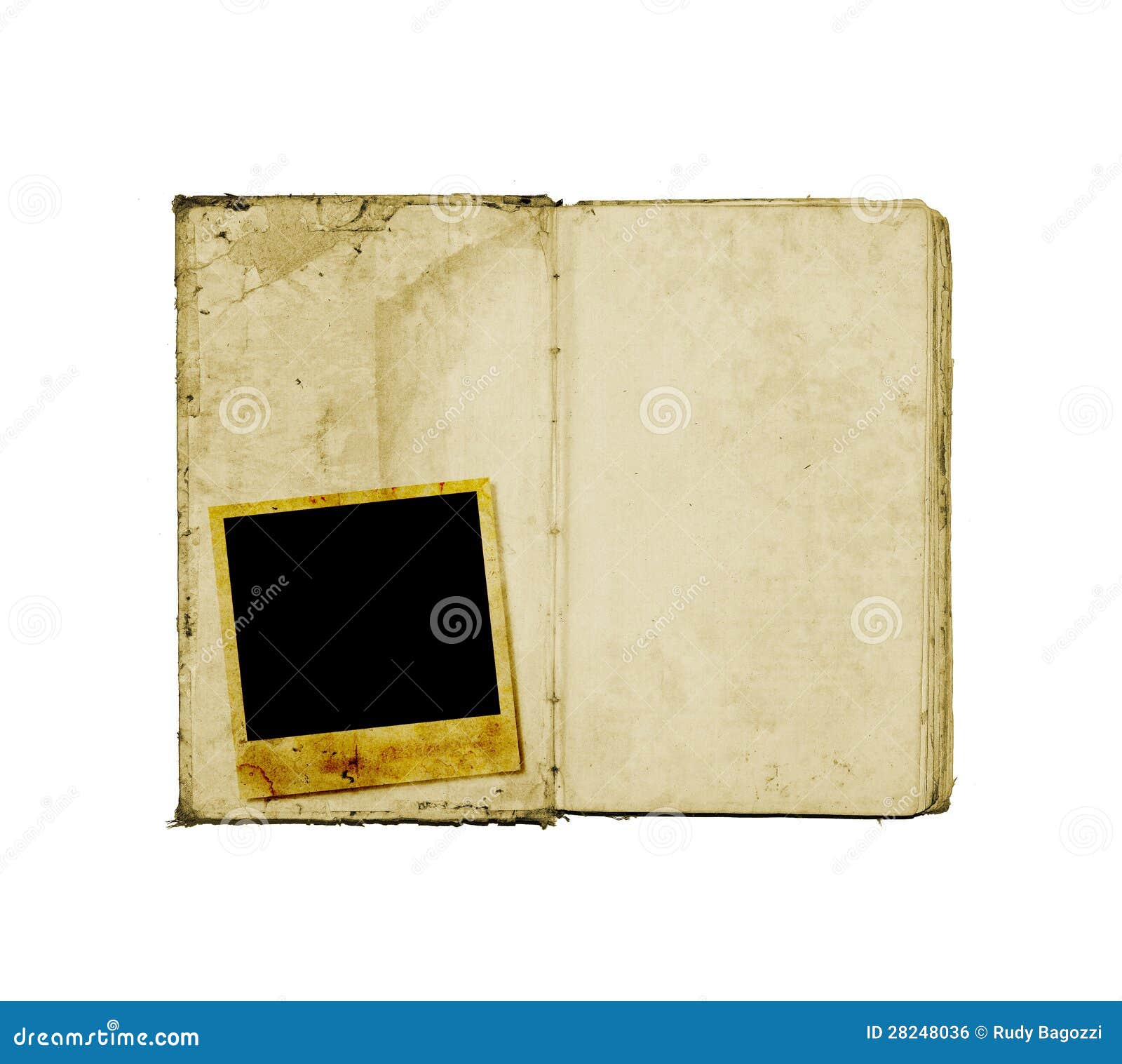 Open Diary Top View With Old Treasure Map And Compass Stock Photography ...