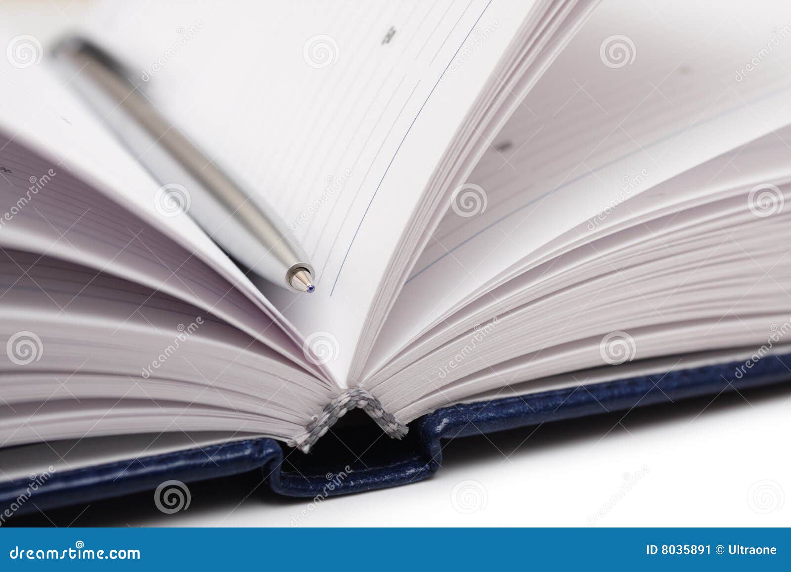 Open diary with pen. stock image. Image of accessories - 8035891