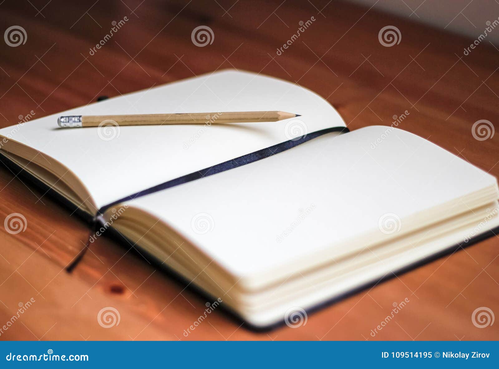 An Open Diary with a Pencil. Notebook. Stock Image - Image of ... An Open Diary with a Pencil. Notebook. Stock Image - Image of ...