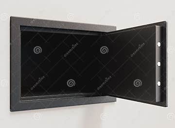 Open Digital Wall Safe stock illustration. Illustration of metal ...