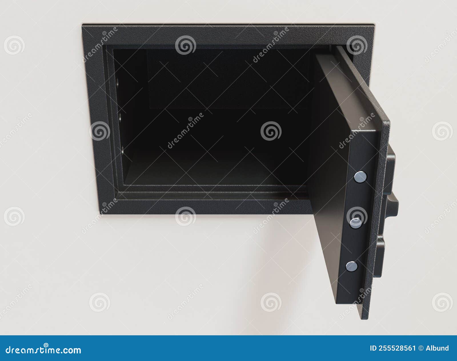 Open Digital Wall Safe stock illustration. Illustration of metal ...