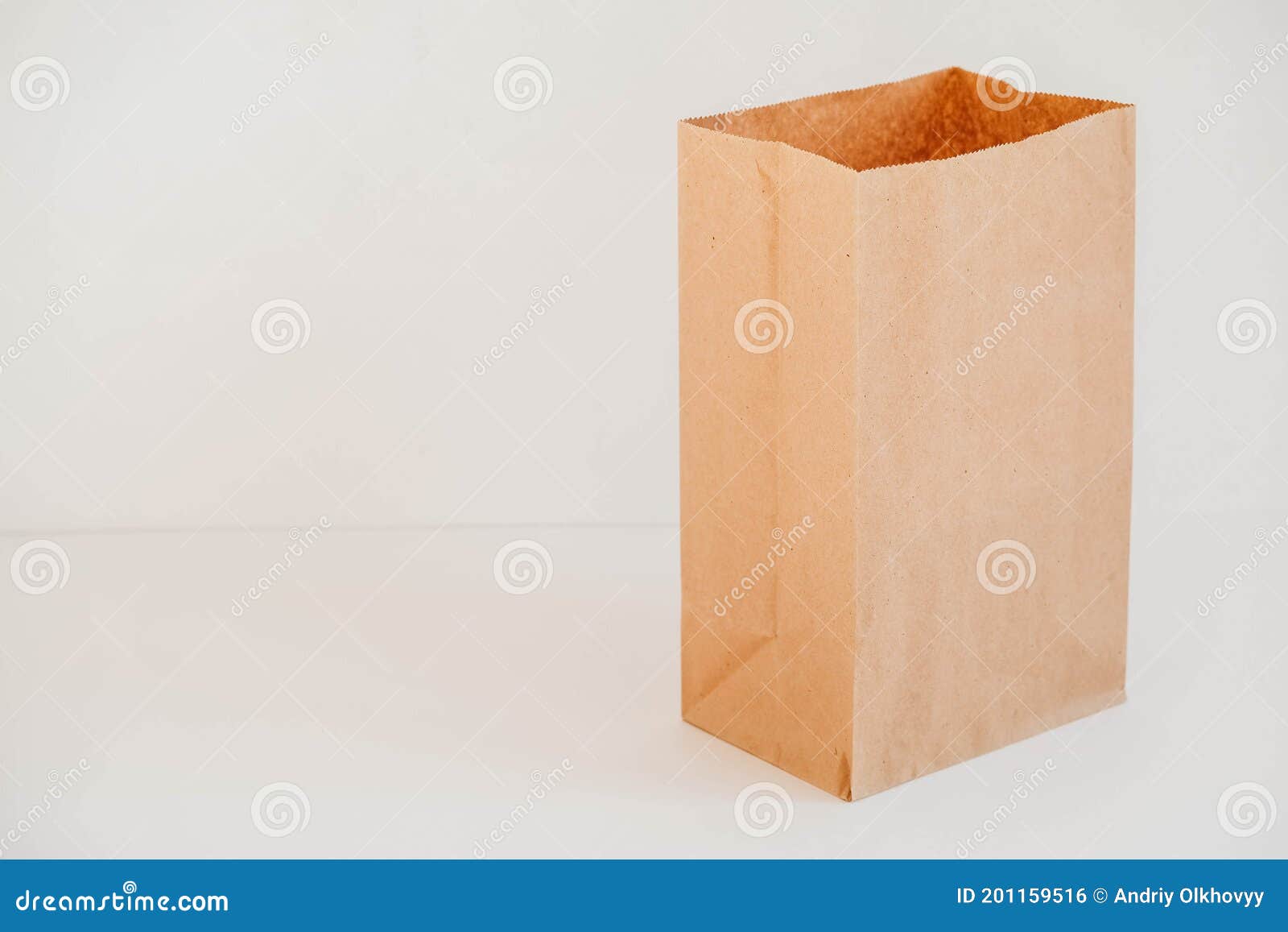 Open Disposable Package Made Of Brown Kraft Paper On A White Background ...