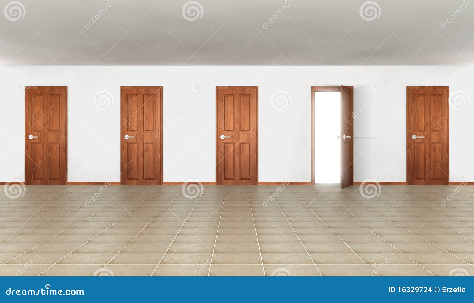 Open Door stock illustration. Illustration of space, exit - 16329724