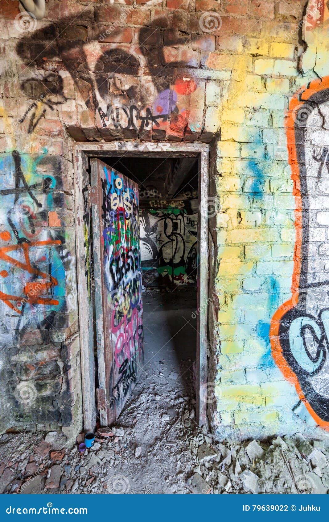 Open Door at Abandoned Factory Stock Photo - Image of doorway, creepy ...