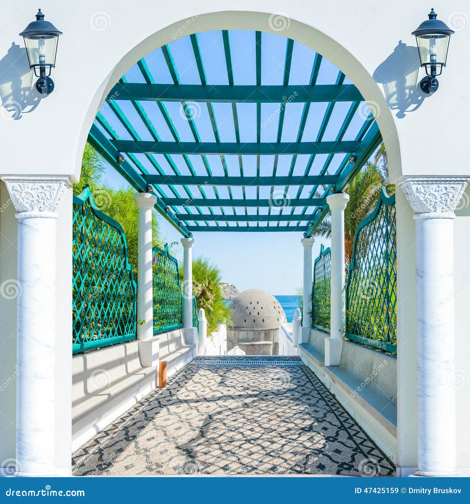 Open Door Arch with Access the Alley Stock Image - Image of doors, road ...
