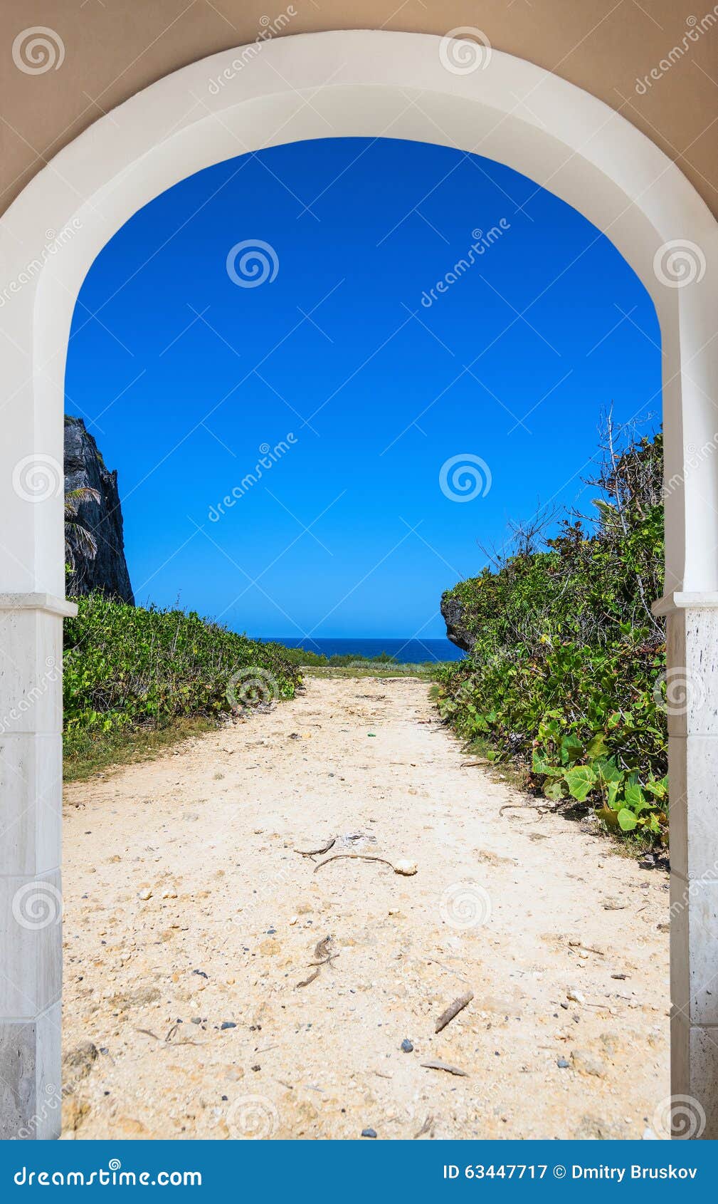 Open Door Arch with Access Alley Stock Image - Image of exterior ...