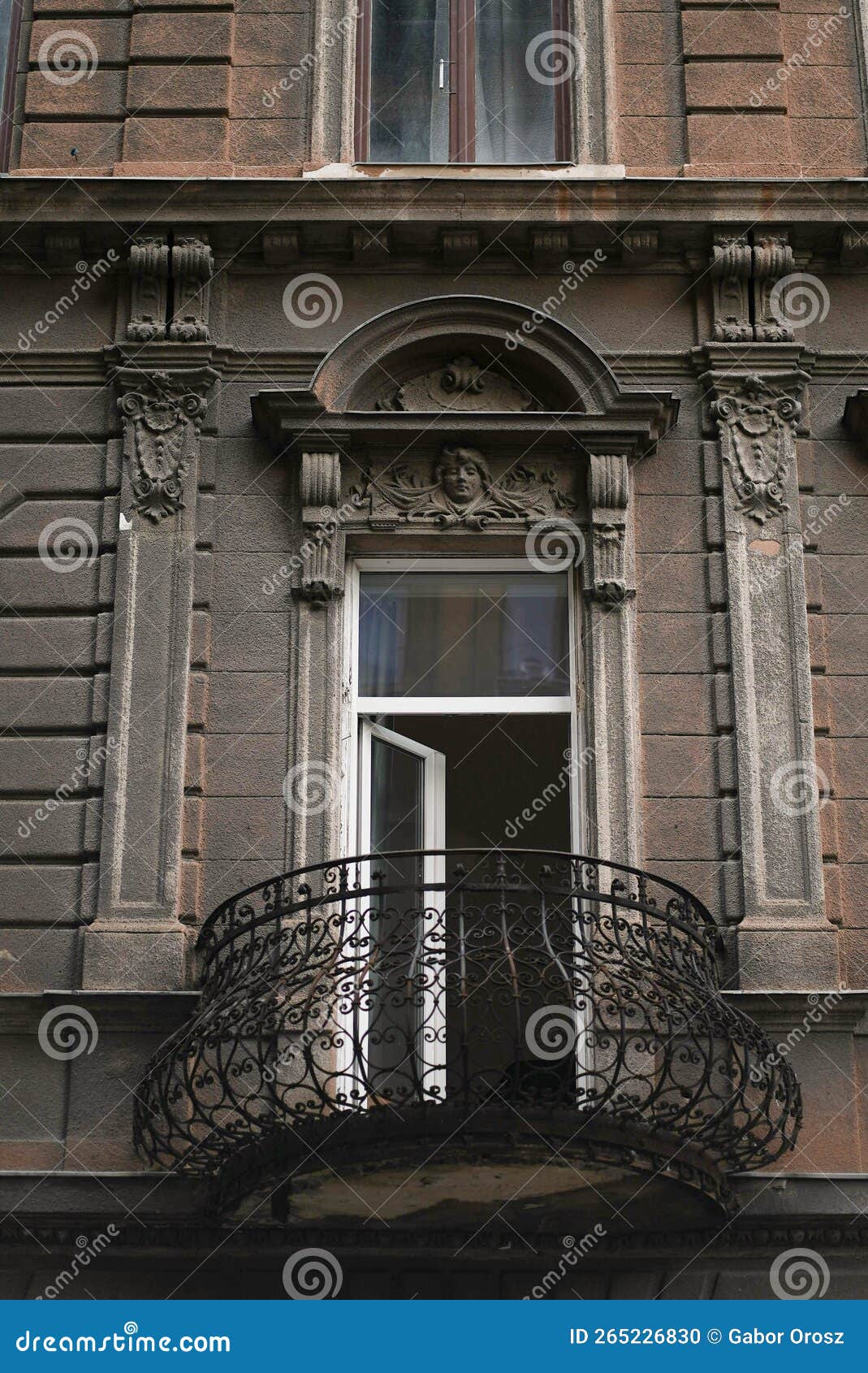Open Door at a Balcony of an Old Building Stock Photo - Image of ...
