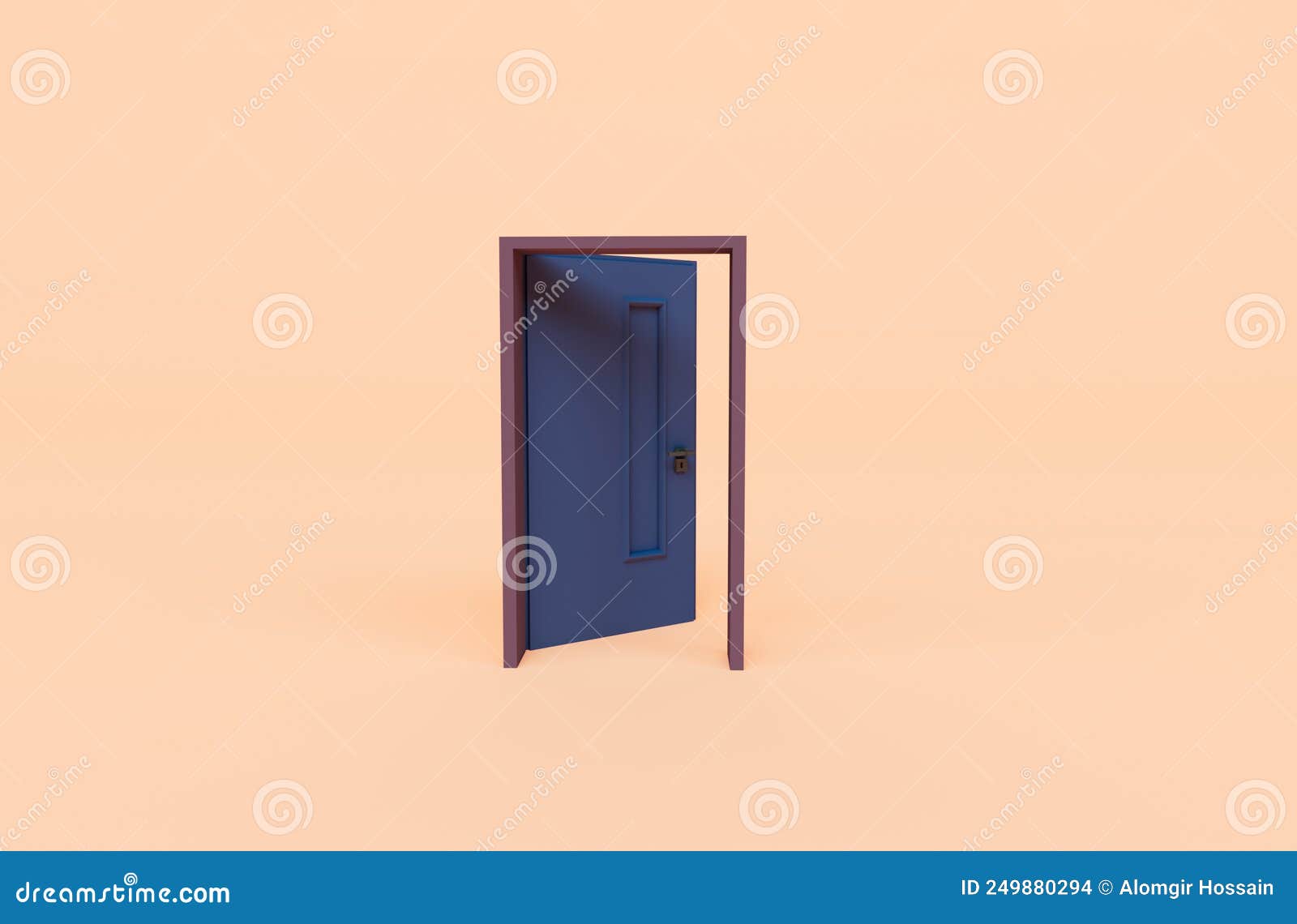 Open Door 3d Render Opportunity Concept Stock Illustration ...