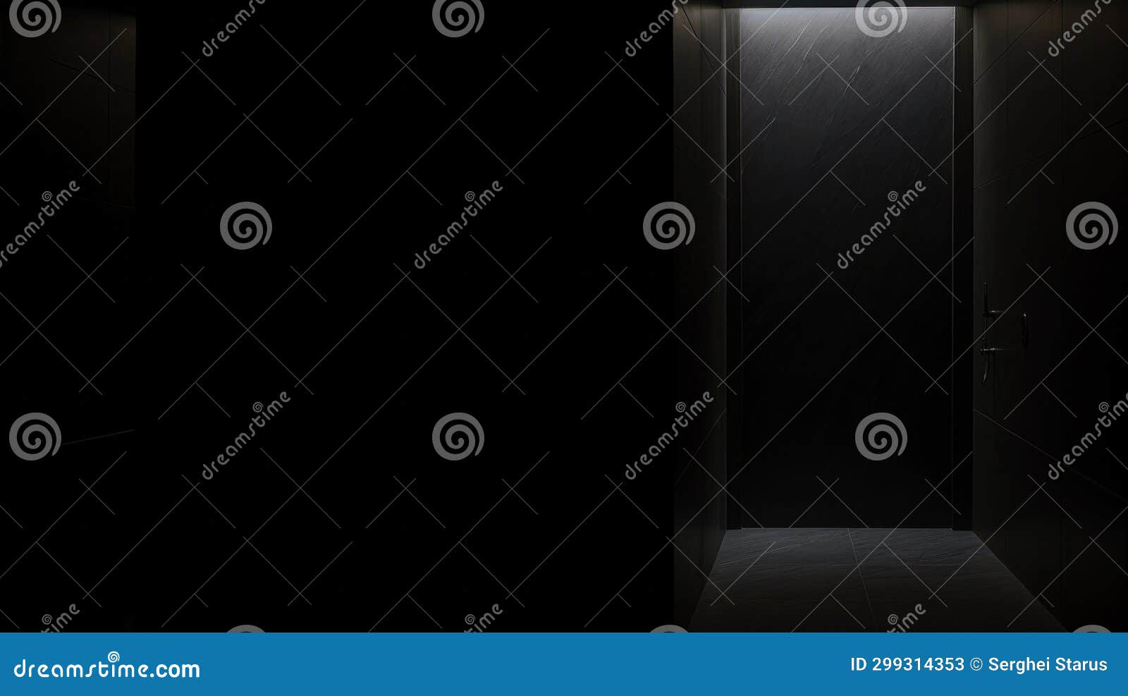 An Open Door in a Dark Room with Light Coming in, AI Stock Image - Image of empty, night: 299314353