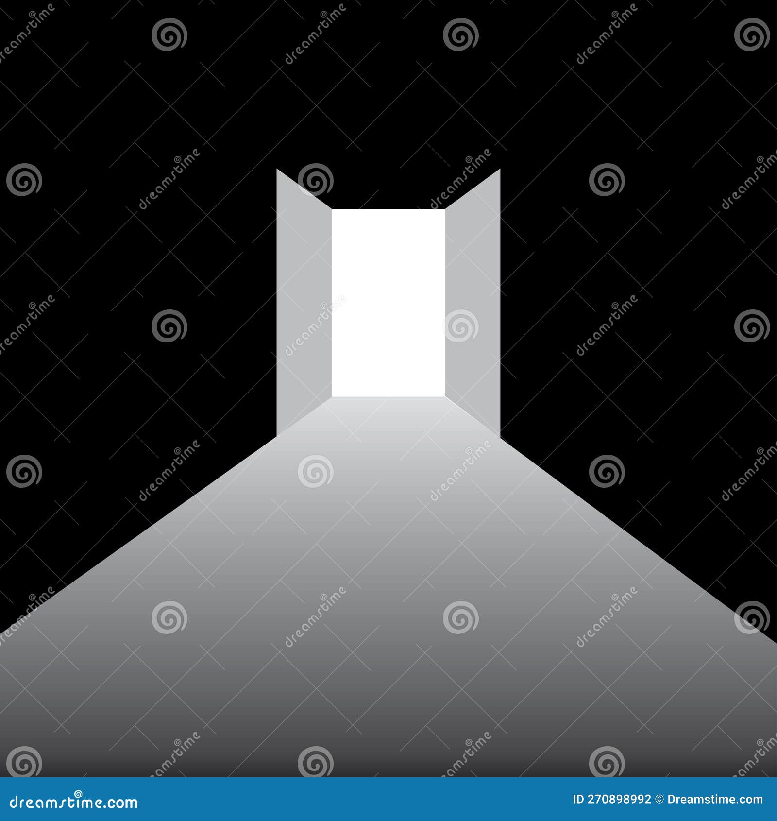 Open Door in Dark Room Vector Element Stock Vector - Illustration of ...