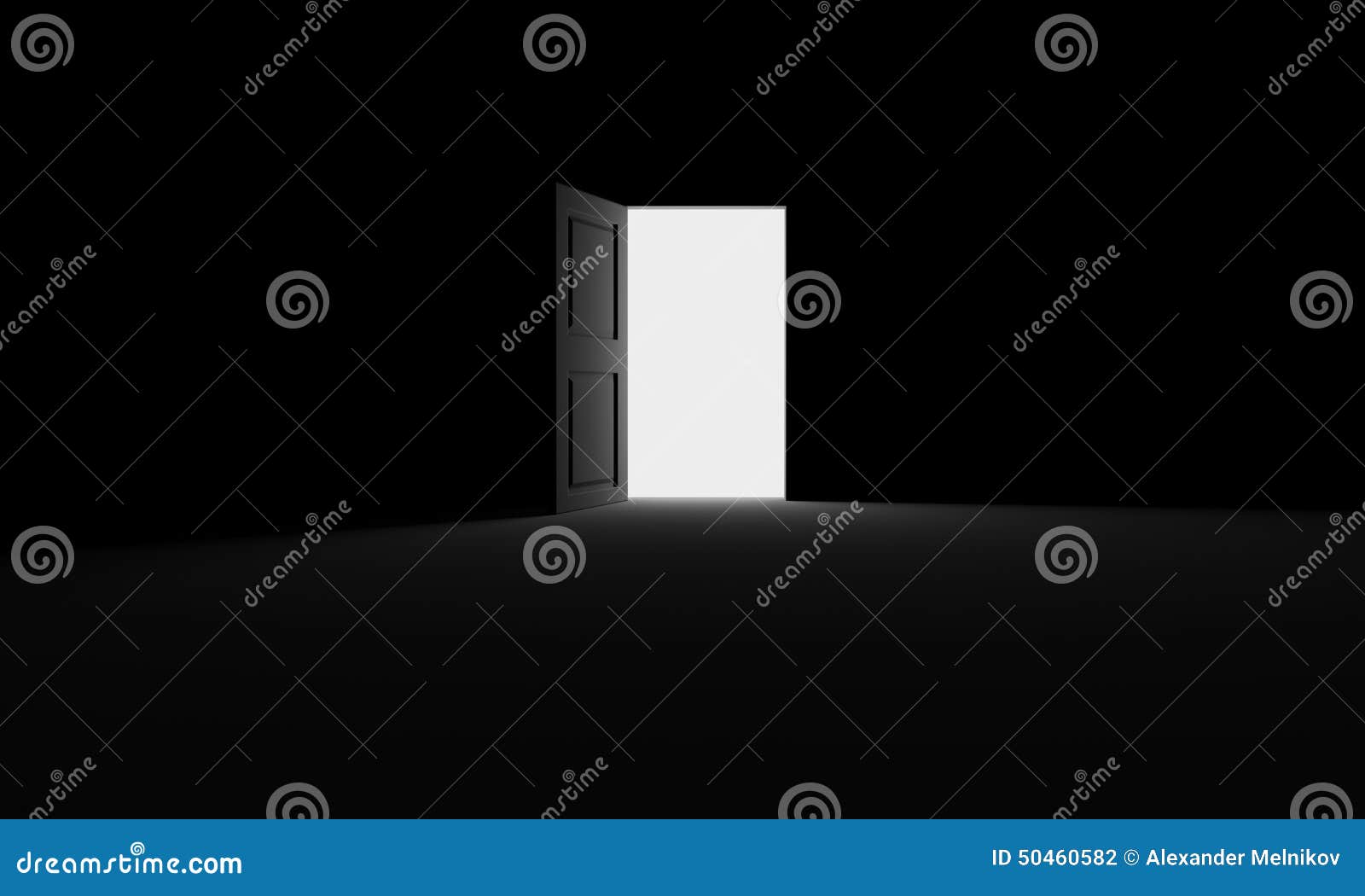 Open Door into the Darkness Stock Photo - Image of bright, dimensional ...