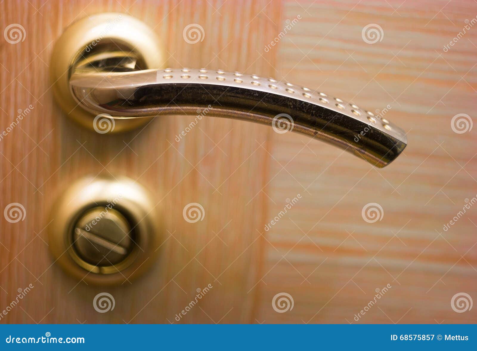 Open Door with Golden Handle Front View Stock Image - Image of front ...