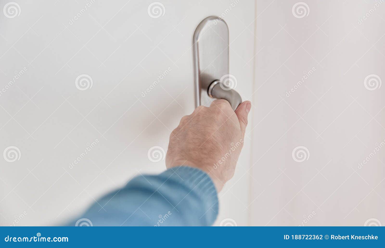 Open the Door by Hand on the Handle Stock Photo - Image of entrance ...