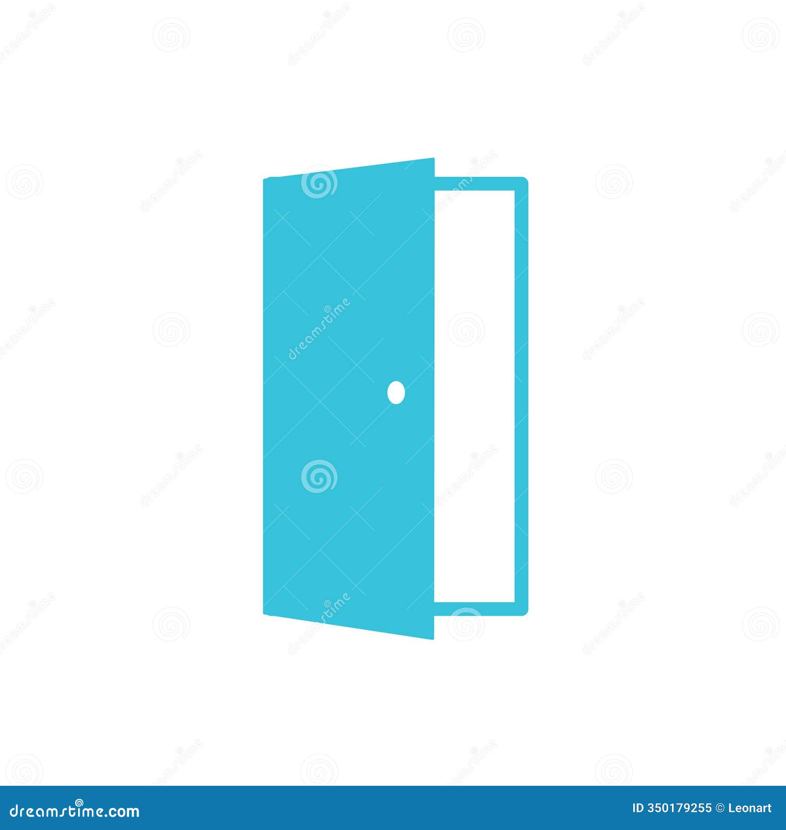 Open Door Icon. Isolated on White Background Stock Vector ...