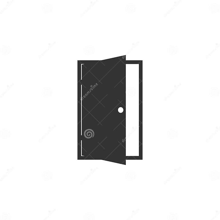 Open Door Icon. Vector Illustration, Flat Design. - Vector Stock ...