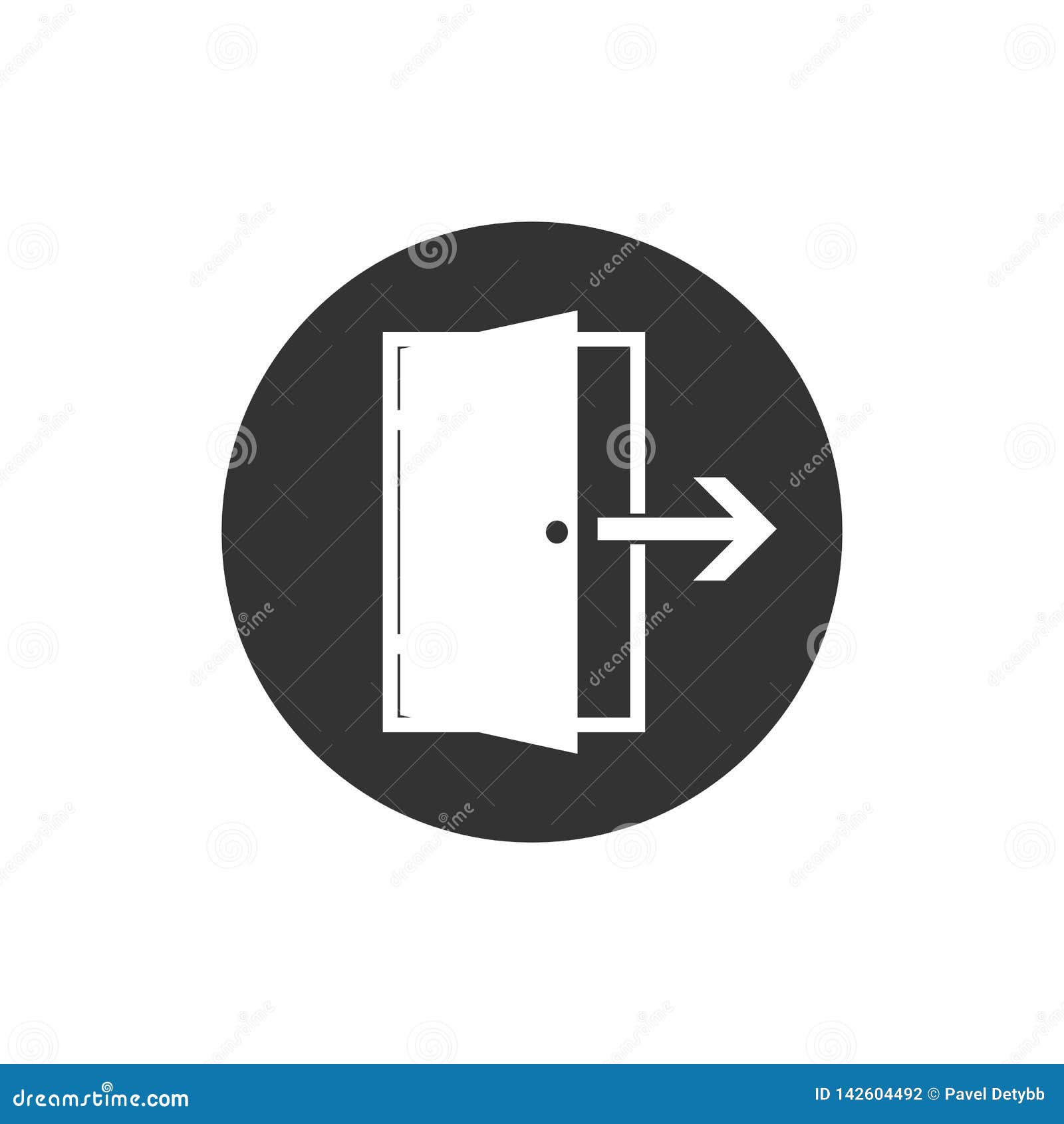 Open Door Icon. Vector Illustration, Flat Design. - Vector Stock ...