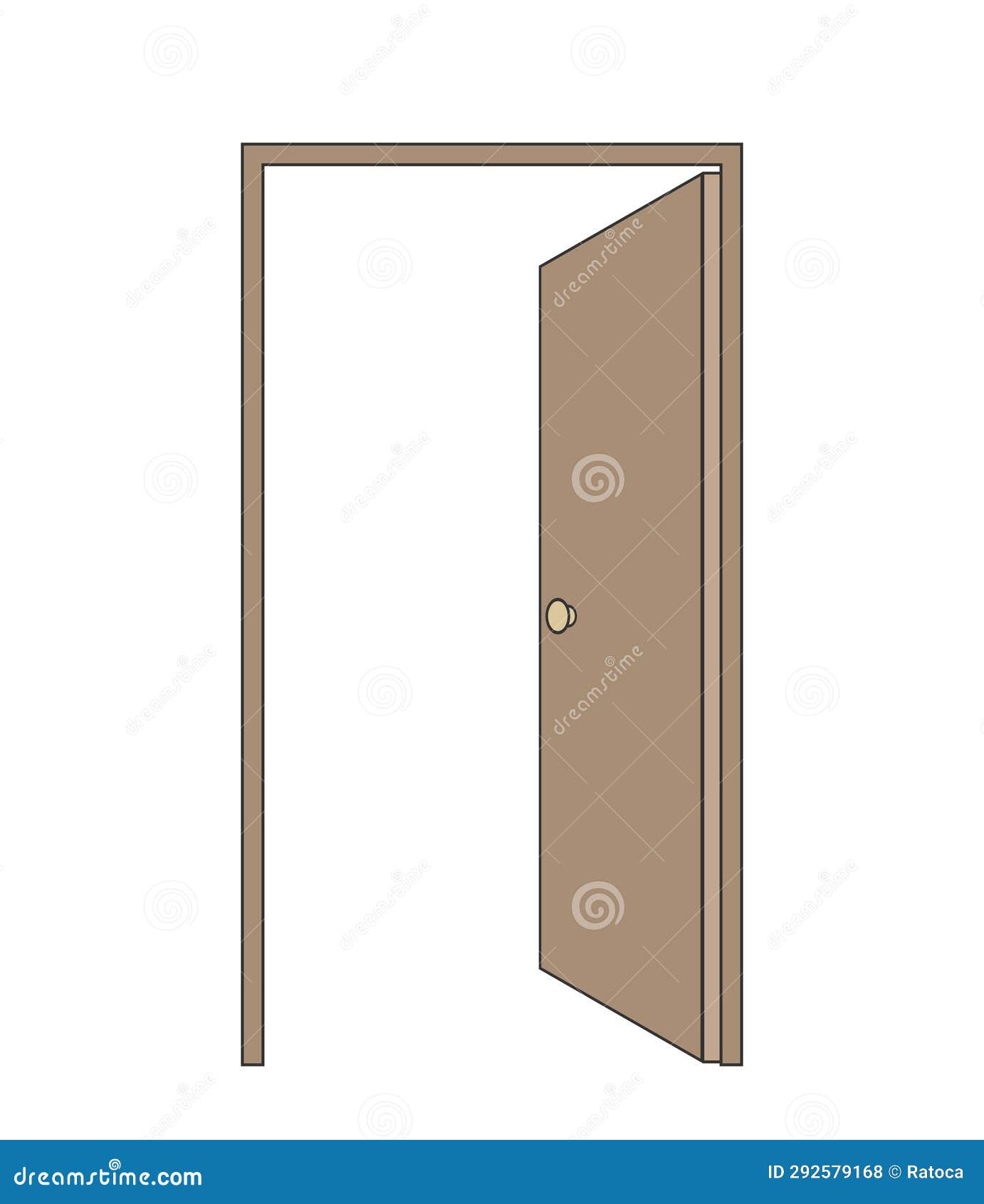 Open door illustration stock vector. Illustration of vector - 292579168