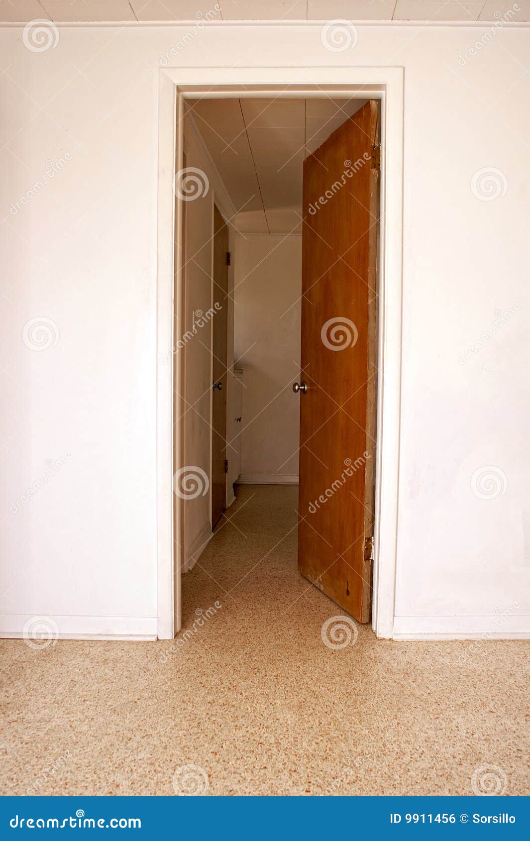 Open Door Leading To Another Room Stock Photo - Image of wall, floor ...