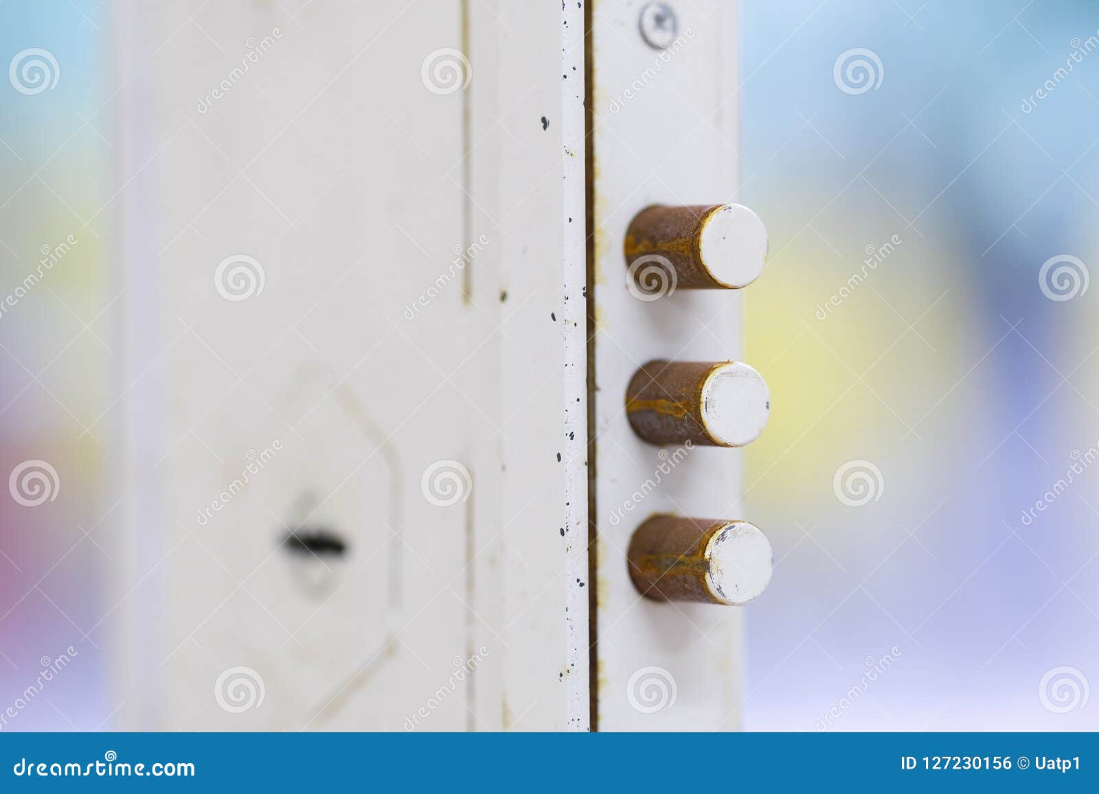 Open door with the lock stock photo. Image of room, knob - 127230156