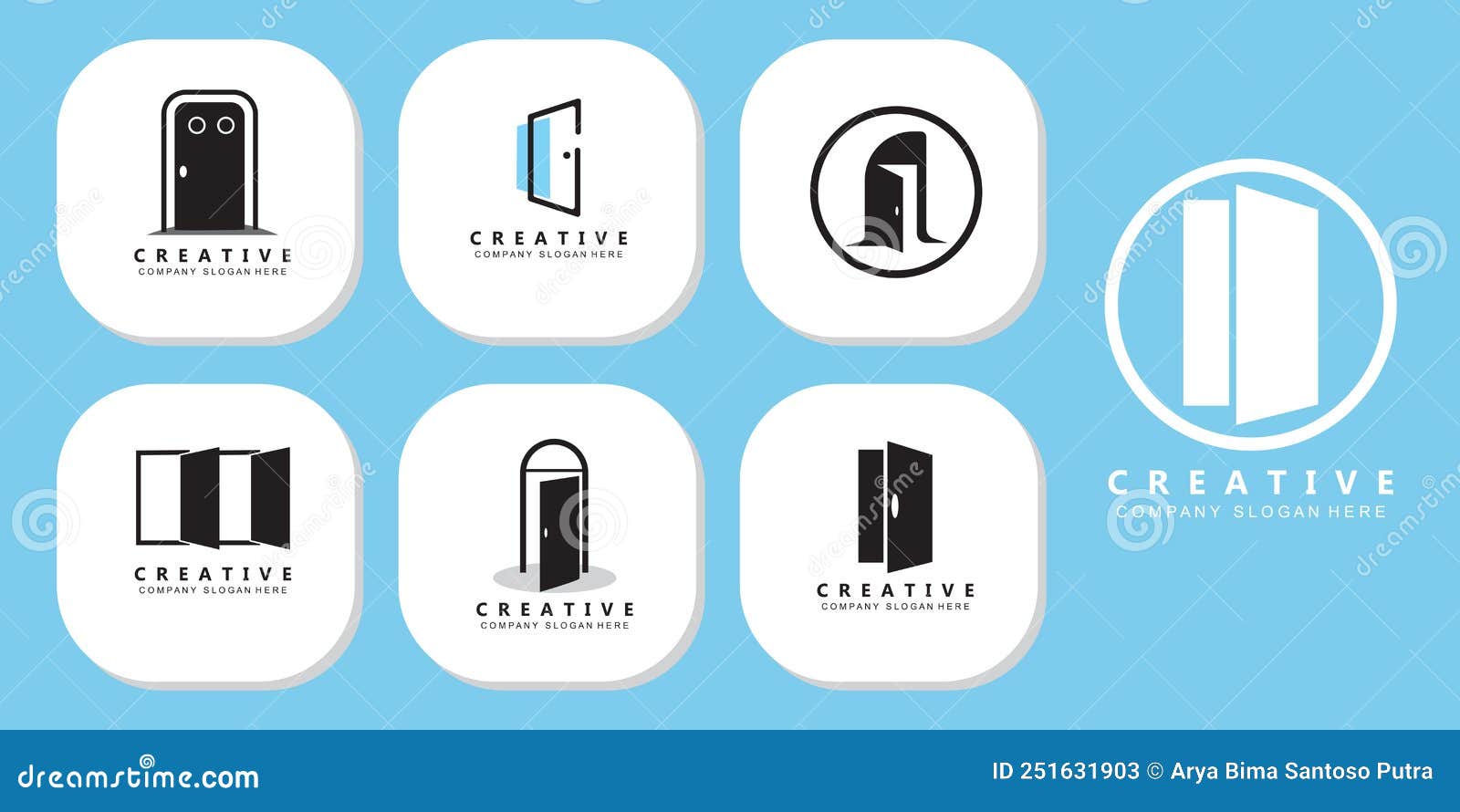 Open Door Logo Design Simple Vector Illustration Stock Vector ...