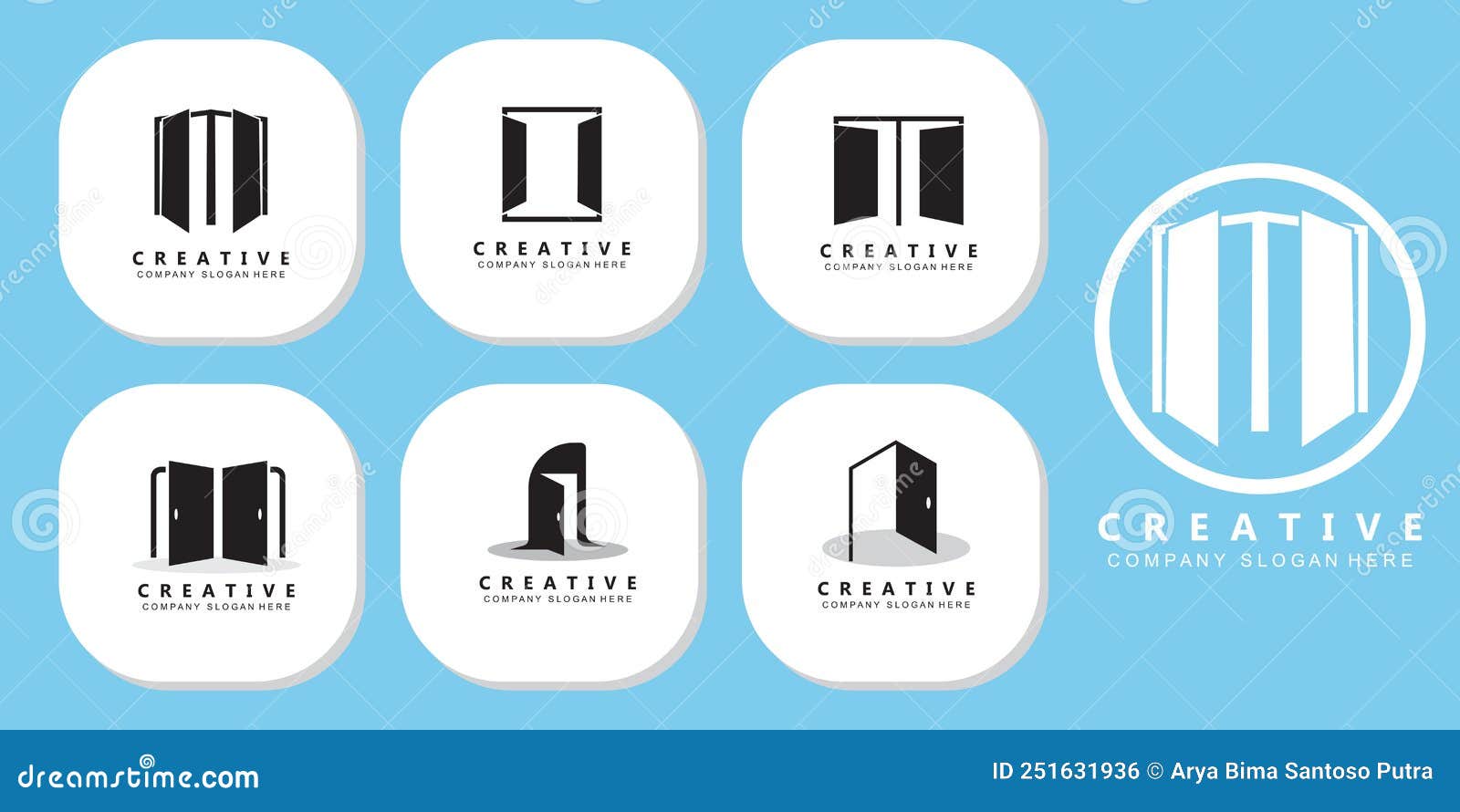 Open Door Logo Design Simple Vector Illustration Stock Vector ...