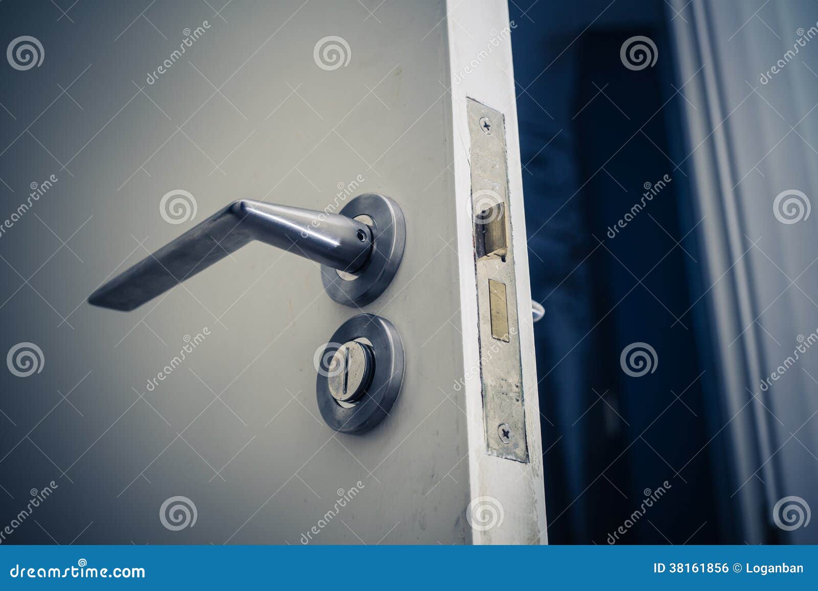 Open door at night stock photo. Image of design, metallic - 38161856