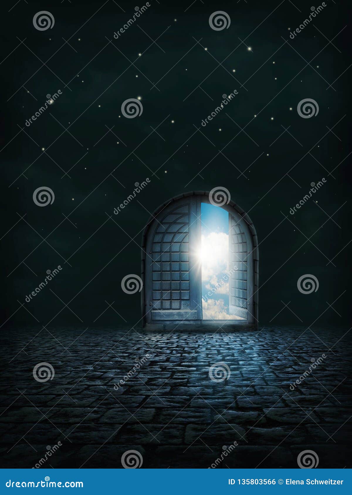 Open door stock photo. Image of door, surreal, fantasy - 135803566