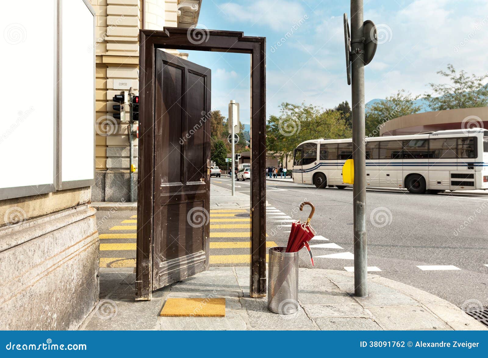 Open door, outdoors stock photo. Image of door, surreal - 38091762