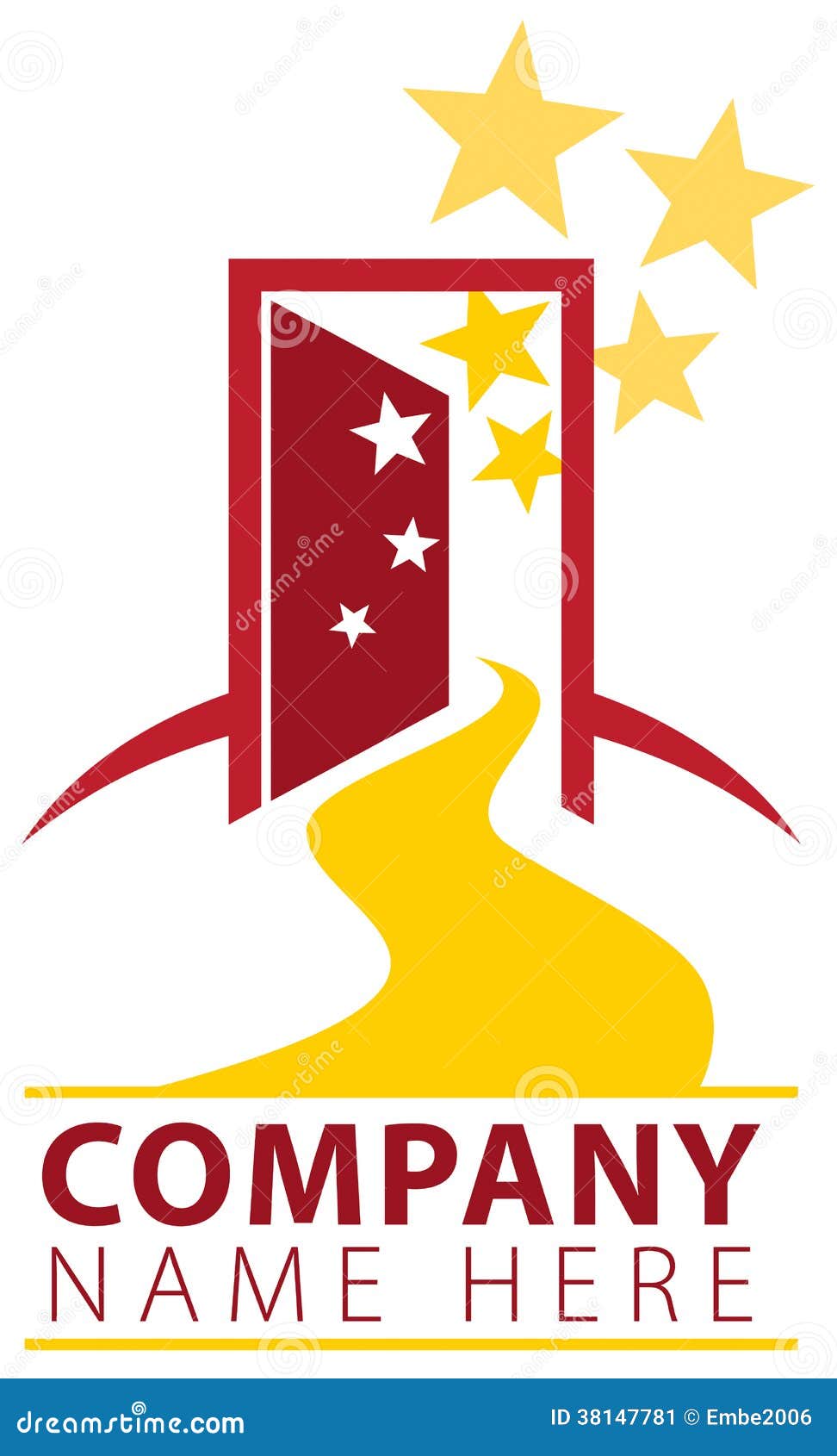 Open Door Path Logo stock vector. Illustration of stars - 38147781