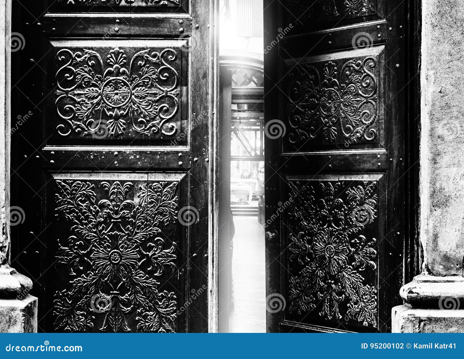 Open Door Tempting To Go Inside Stock Photo - Image of decisions ...