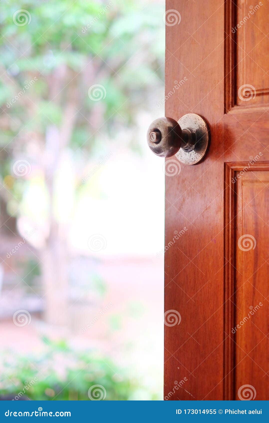 Open the Door To Shady and Fresh from Nature Stock Image - Image of ...