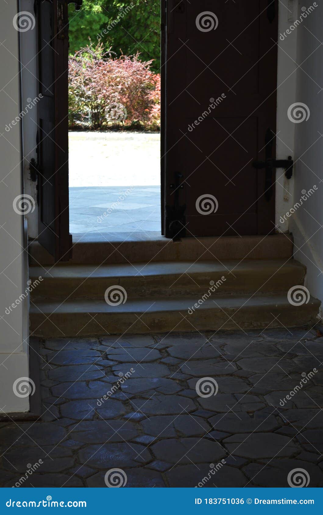 Open door to the square stock photo. Image of entry - 183751036