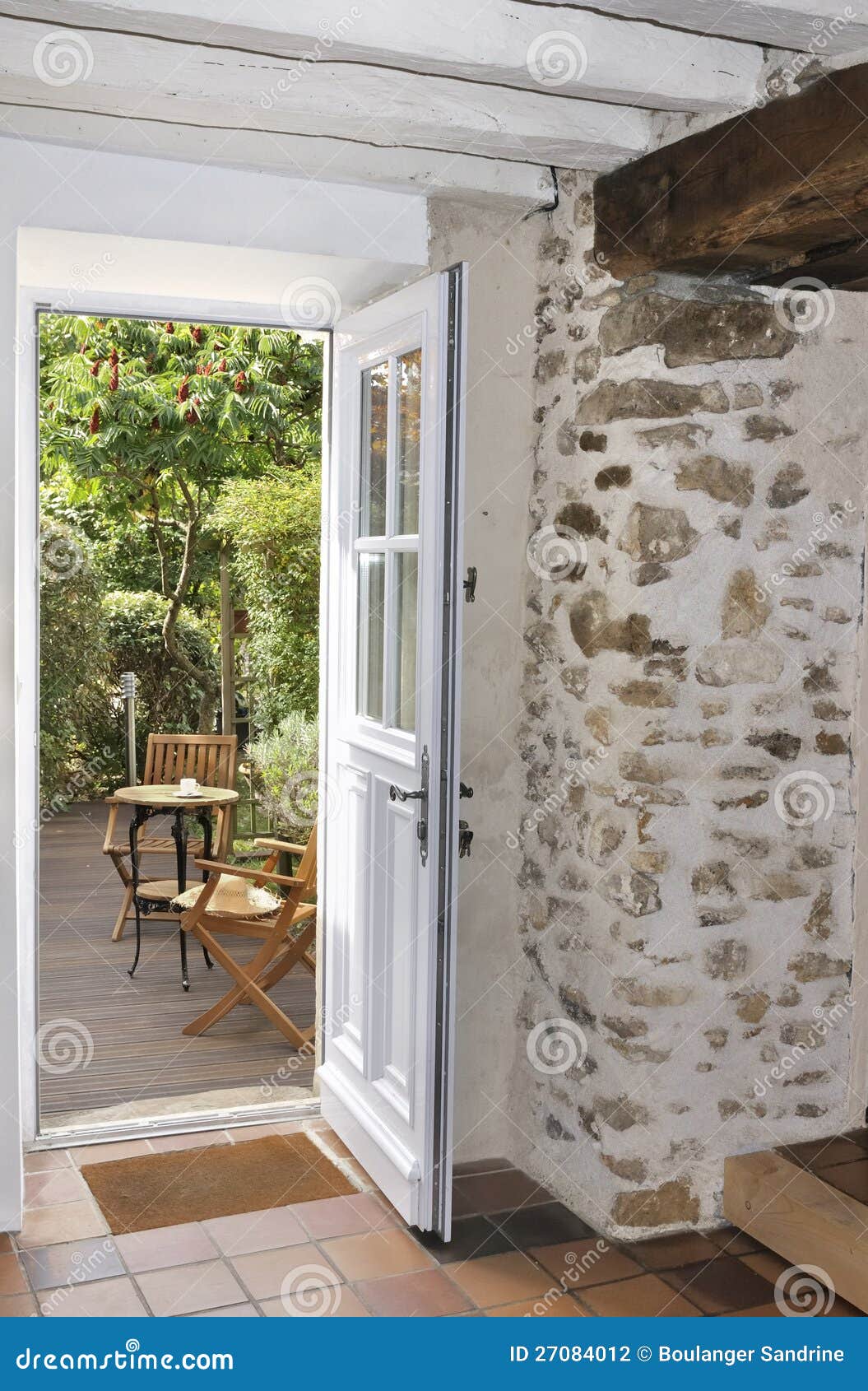 Open door to terrace stock photo. Image of garden, opening - 27084012