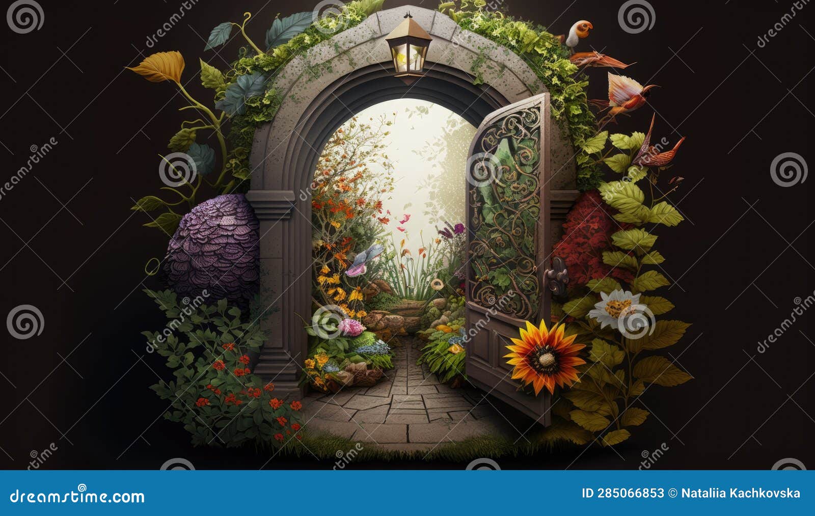 Open Door To the World of Dreams Stock Image - Image of house, door ...