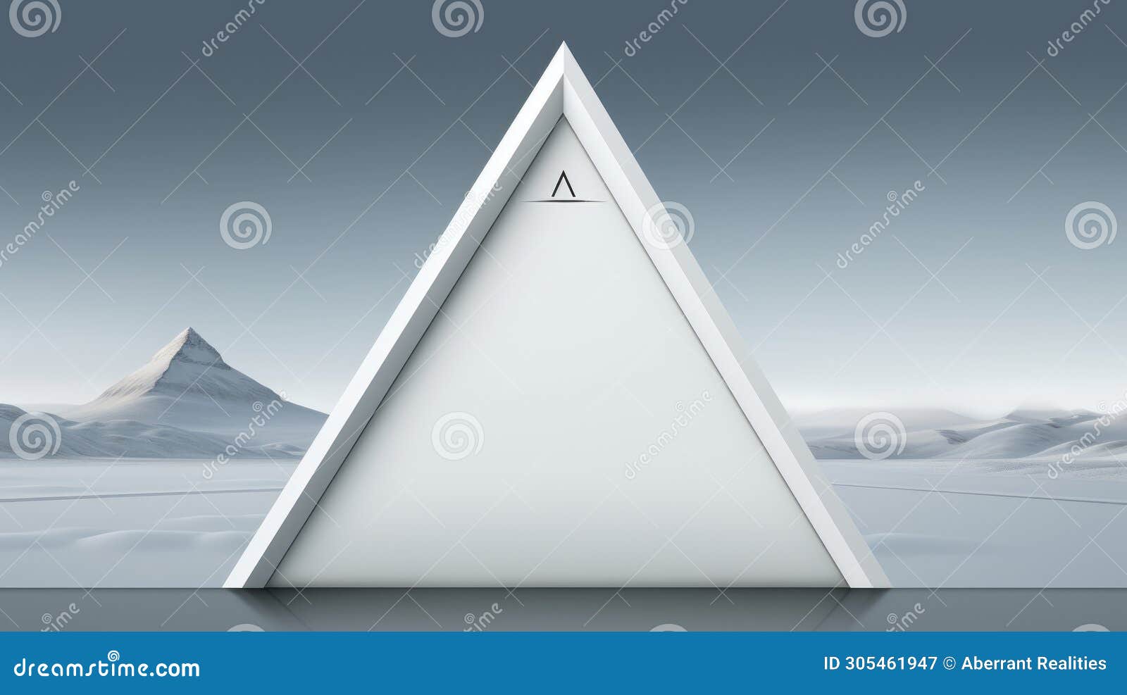 An Open Door with a Triangle Shape in Front of it Stock Illustration ...