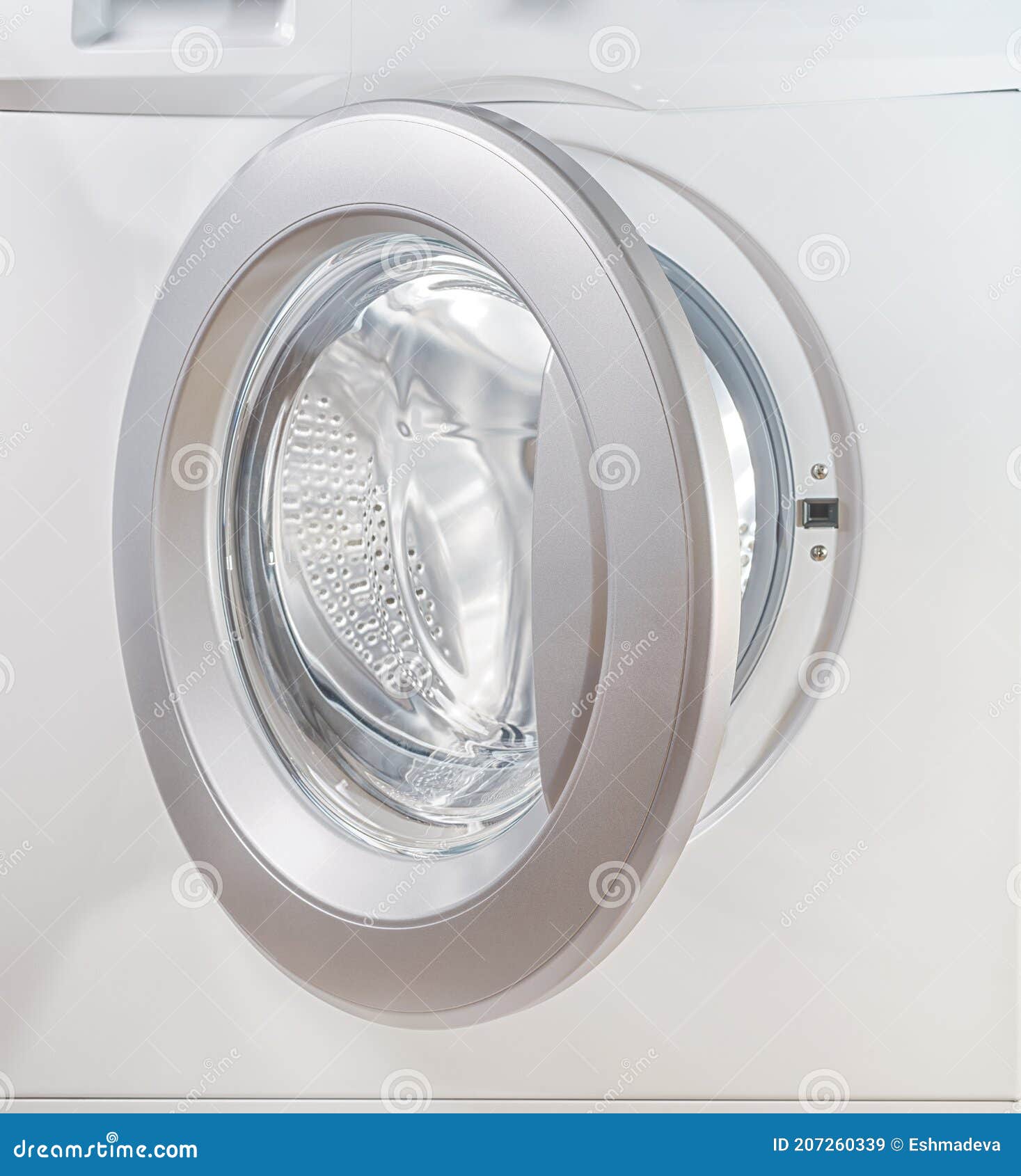Open Door of a Washing Machine Close Up Stock Image - Image of ...