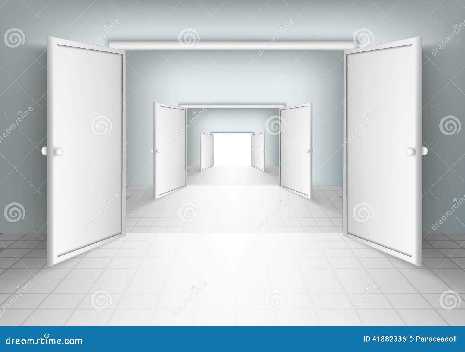 Open Doors, Isolated stock illustration. Illustration of house - 41882336