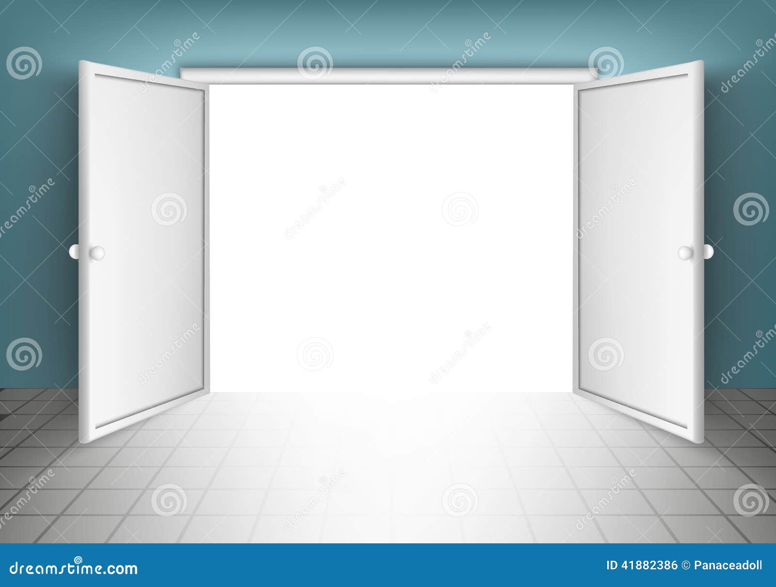 Open Doors, Isolated stock illustration. Illustration of design - 41882386
