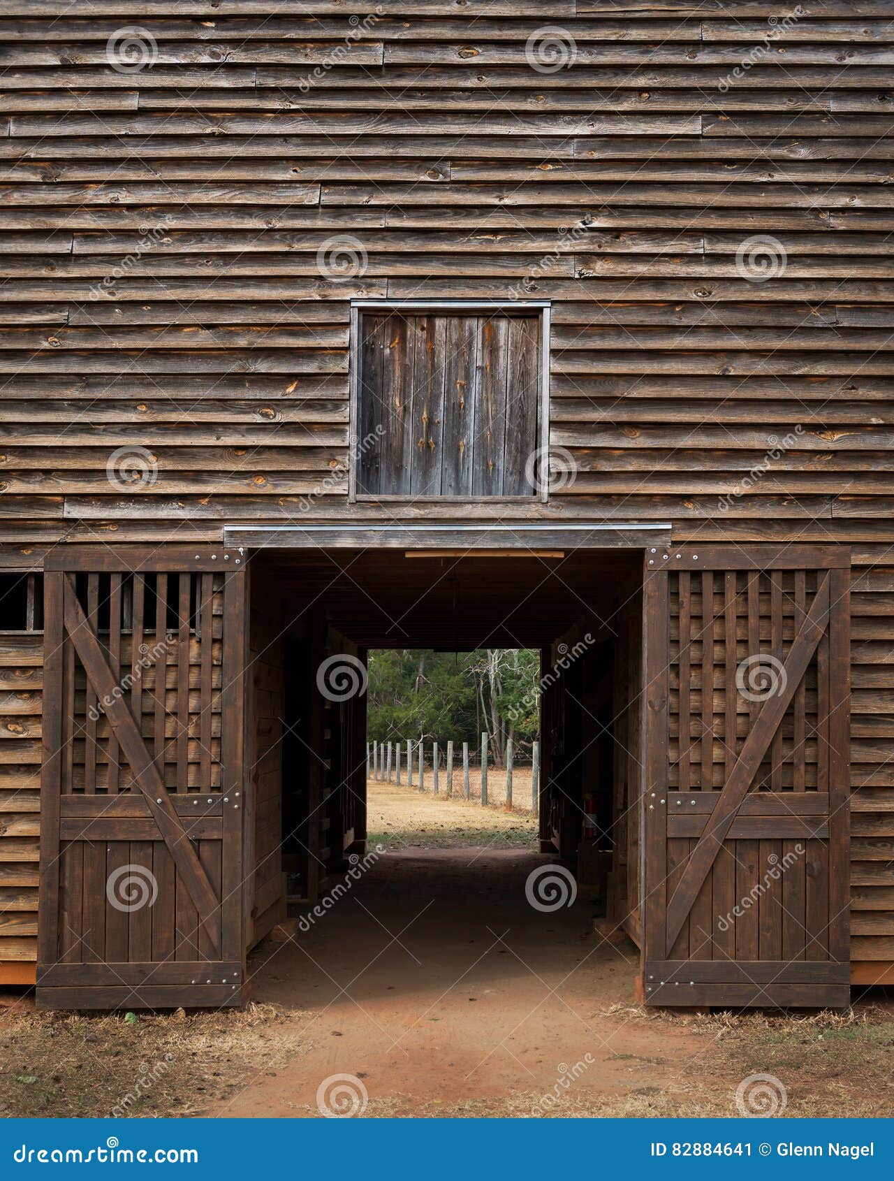 Open Doors of Old Wooden Barn Stock Image - Image of daytime, barn ...
