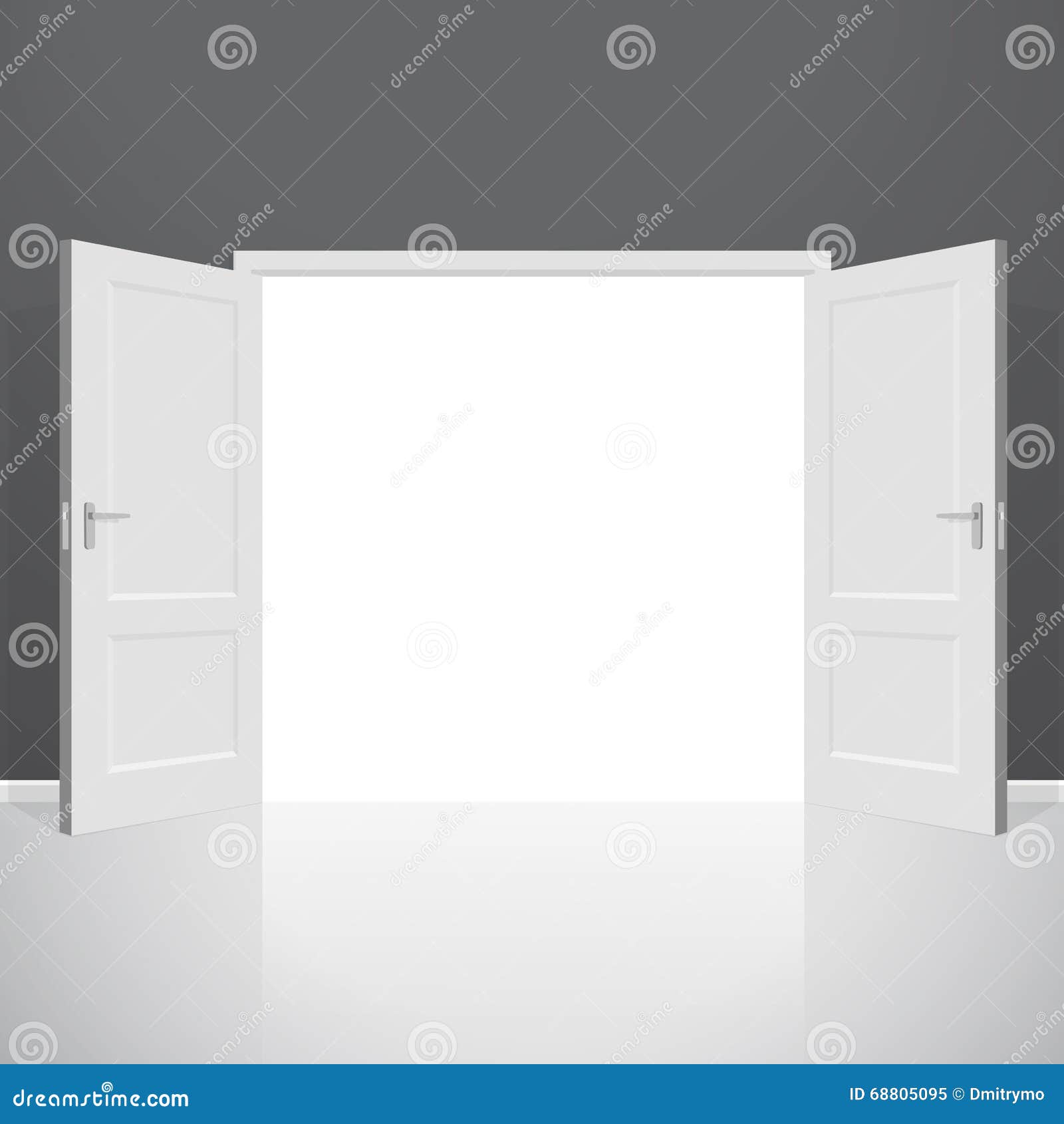 Open Doors. Realistic Vector Illustration Stock Vector - Illustration ...