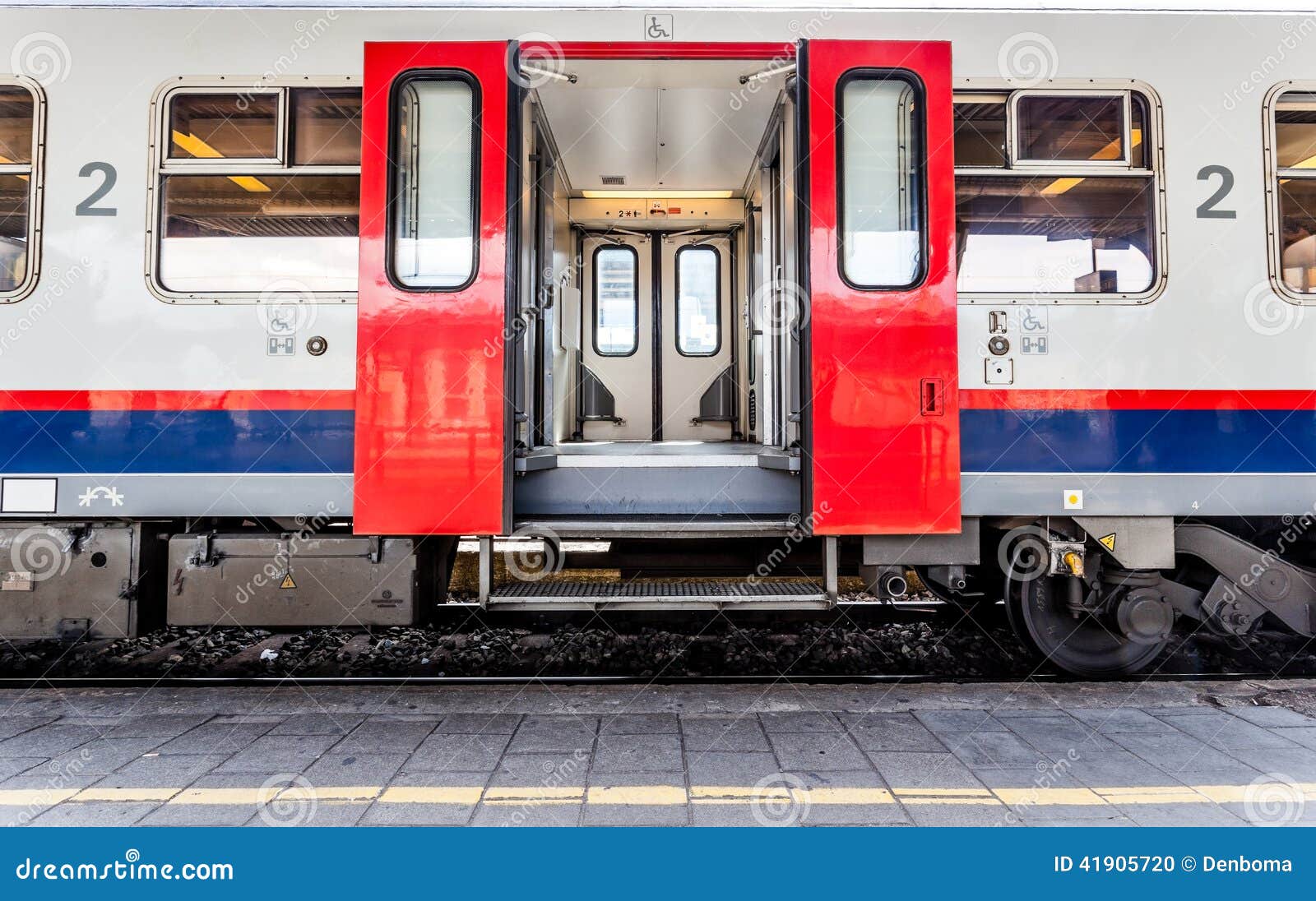 Open doors from a train stock photo. Image of rail, tourism - 41905720