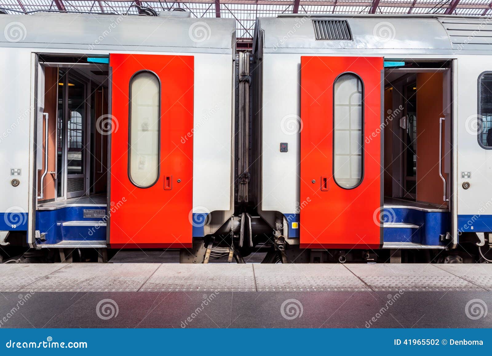 Open doors from a train stock photo. Image of objects - 41965502
